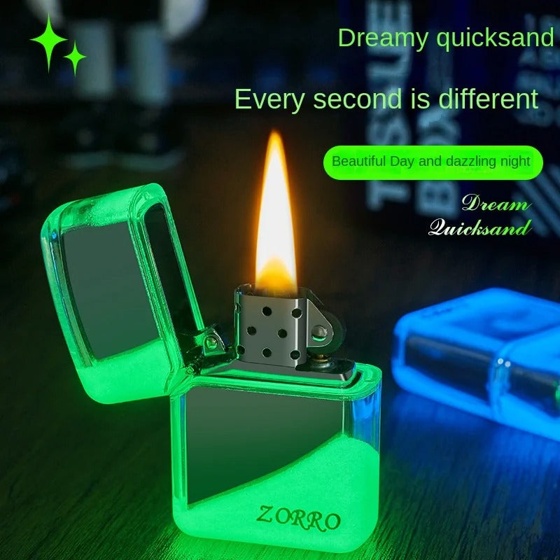 Neon Glowing Sand Zippo Lighter – Firelighters.pk