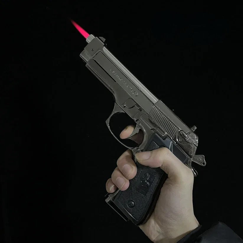 9mm Pistol Lighter Gun-Metal Gun Lighter-High Flame-Refillable ...