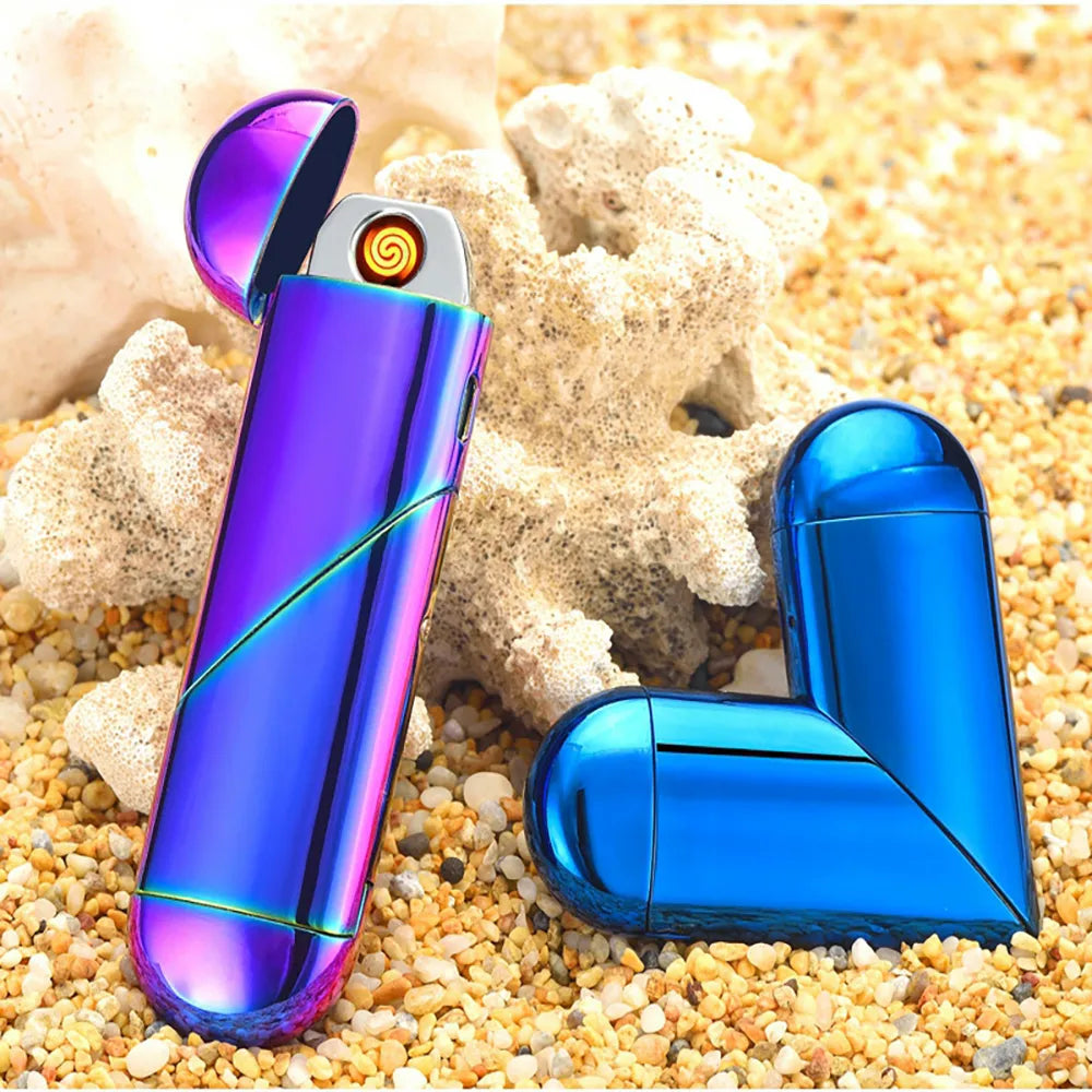 Electric Heart Shaped Lighter-USB Rechargeable Gas + Electric Lighter ...